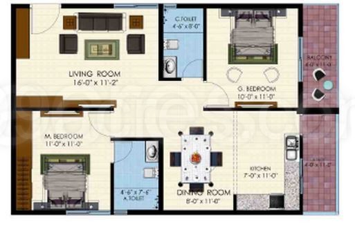 Vistar Builders Vistar Classic Floor Plan - Vistar Classic Begur Road ...