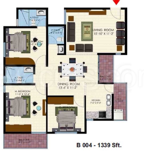 Vistar Builders Vistar Classic Floor Plan - Vistar Classic Begur Road ...