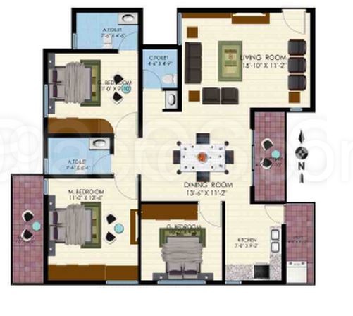 Vistar Builders Vistar Classic Floor Plan - Vistar Classic Begur Road ...