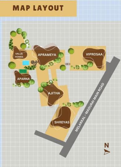 Visvas Promoters Visvas Ajita 2 Map - Thuvariman, Madurai Location Map