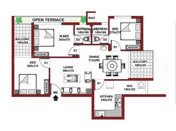 3 BHK Apartment / Flat for sale in Vithayathil The Metropole Kaloor ...