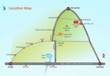 Vivanta Properties Vivanta Provincia Map - Phaltan, Satara Location Map