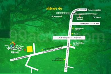 Viyaan Group Viyaans Panchvatika Residency Map - Paithan Road ...