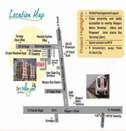 VR Developers VR Sri Nilayam Map - Miyapur, Hyderabad Location Map
