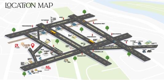 VR Foundation VR Dazzle City Map - Poonamallee, Chennai Location Map