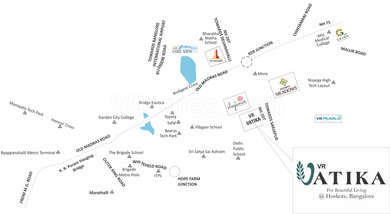 VR Ventures VR Vatika Map - MV Extenstion, Hoskote Location Map