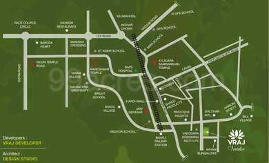 Vraj Developers Vraj Vatika Map - Pramukh Swami Nagar, Vadodara ...