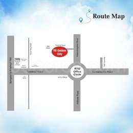 VS Properties VS Golden City Map - Mathigiri HCF, Hosur Location Map