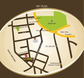 Vydehi Developers Aarams Mithila Map - RS Puram, Coimbatore Location Map