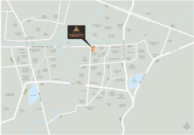 W Infrastructure The Prime Trinity Map - Harni, Vadodara Location Map