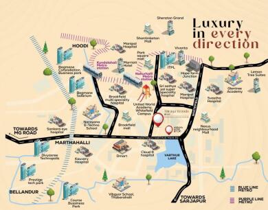 Ukn Properties Builders Waterline Miraya Woods by UKN Map - Siddapura ...