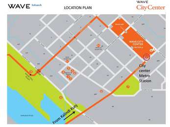 Wave Infratech Wave City Center Map - Sector 32, Noida Location Map