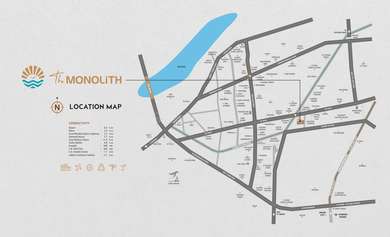 Well Waves The Monolith Map - Vesu, Surat Location Map