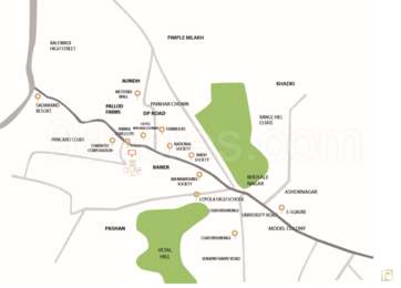 Welworth Realty Builders Welworth Celina Map - Baner, Pune Location Map