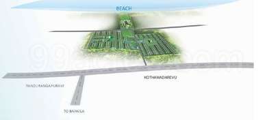 Yaganti Estates Yaganti Golden Sands Map - Bapatla, Guntur Location Map
