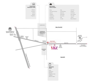 Yashda Realty Group Yashada Business Zone Map - Baner, Pune Location Map
