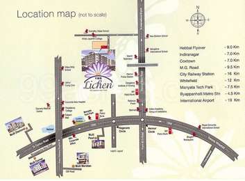 YMR Group YMR Lichen Map - Kothanur, Near Hennur, Bangalore Location Map
