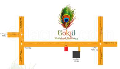 Pankaj Construction Gokul Hrishikesh Residency Map - Hazari Pahad ...