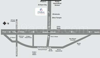 Yuva Infrastructures Yuva Chakan Saundarya Map - Chakan, Pune Location Map