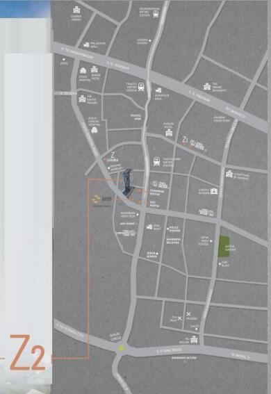Zade Infraspace LLP Z2 Map - Thaltej, Ahmedabad West Location Map