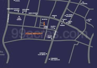 Zodiac Developer Zodiac Marquis Map - Bodakdev, Ahmedabad West Location Map