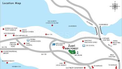 Zuari Global Zuari Rain Forest Map - Sancoale, Goa Location Map